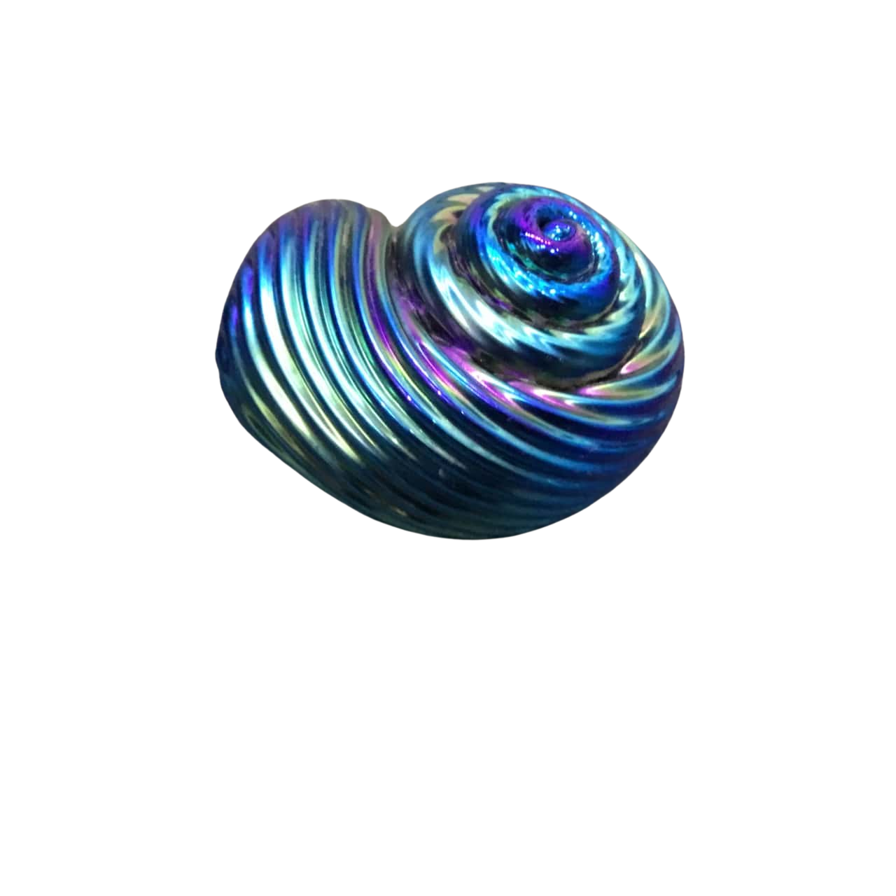 Australian Iridescent Blue Art Glass Paperwork Signed by Alan Fox WA (s)