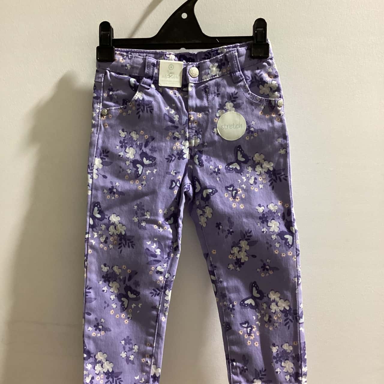 Target Girls Size 18-24m Purple Floral Jeans