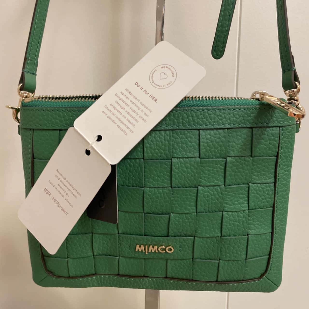 Mimco Womens Green Believer Pouch