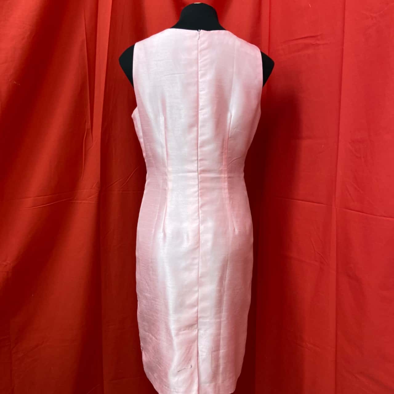 Womens Diva Silk Pink Cutwork Dress (s)