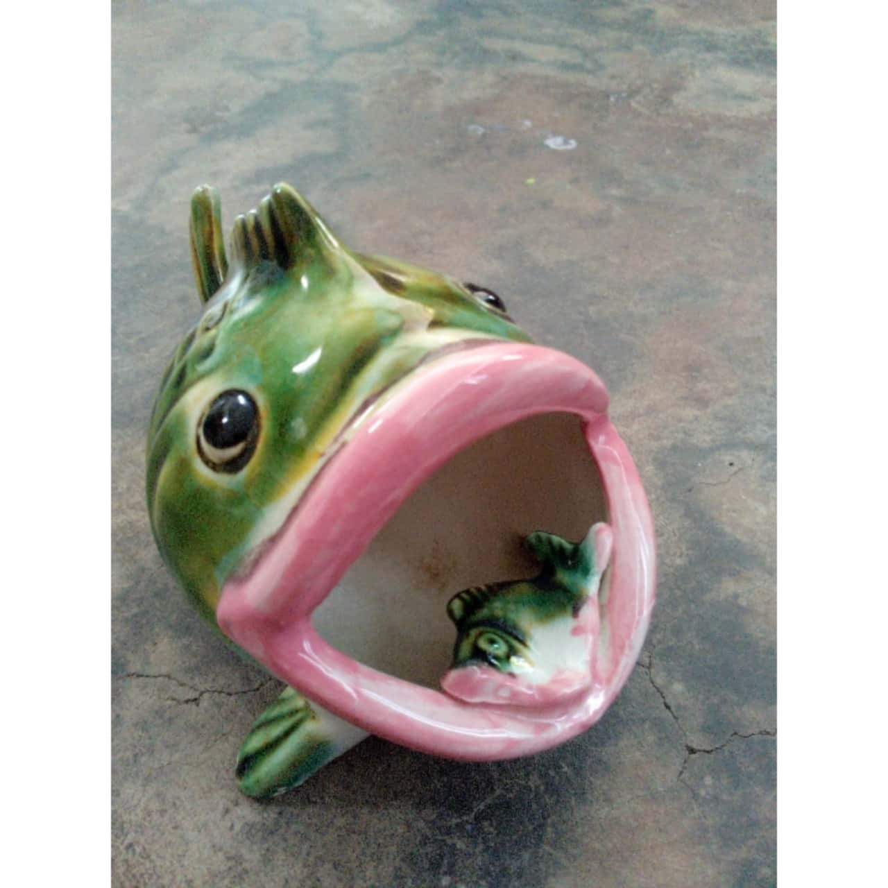 Vintage Big Fish w/ Little Fish In Mouth(s)