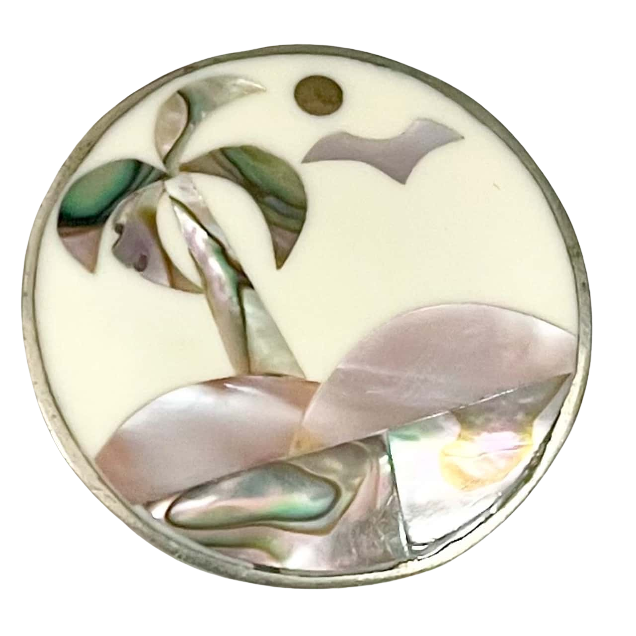 Vintage Paua Shell Duo Brooch/ pendant