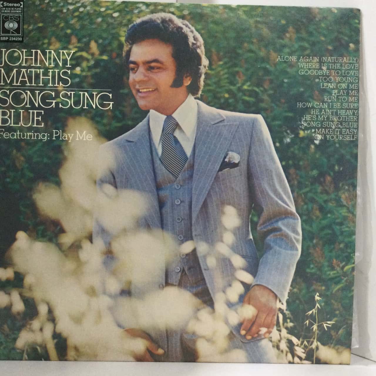 Song Sung Blue by Johnny Mathis Record