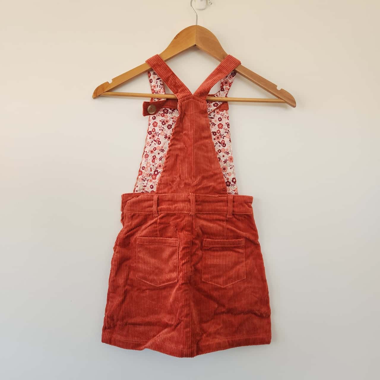 The 1964 denim company Corduroy Ribbed Rust Overalls Girls Size 7