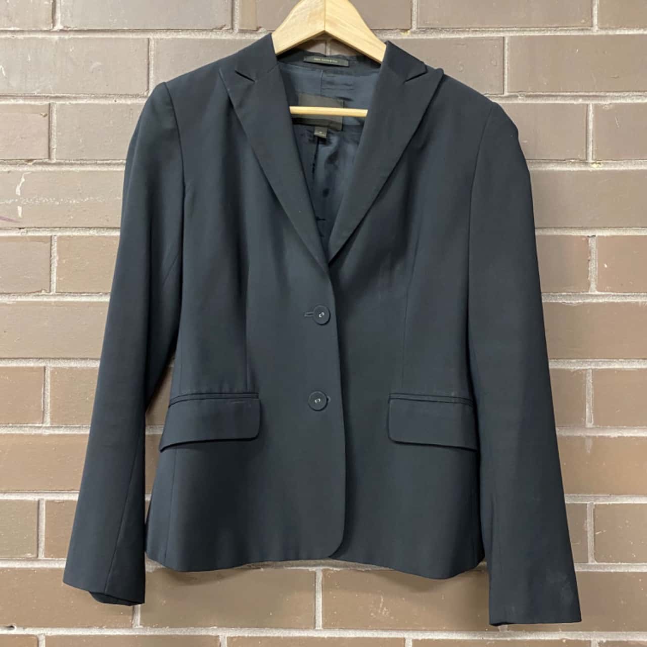 Country Road Womens Size 10 Black Wool Blazer (s)