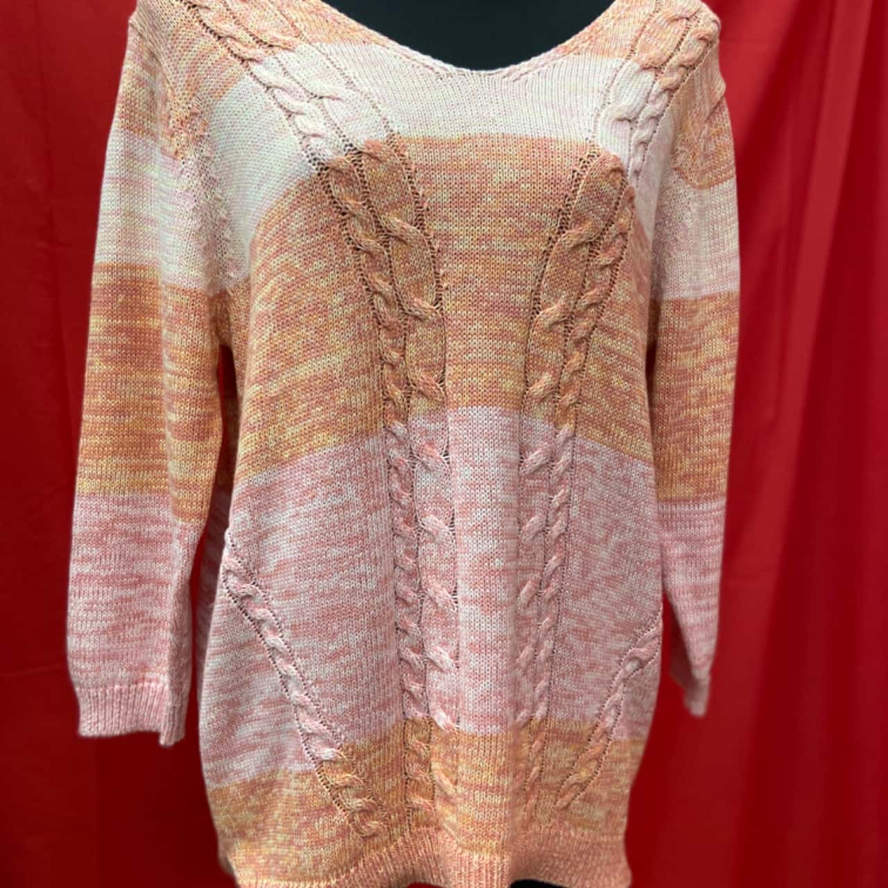 Rockmans Womens Size M Jumpers / V-Neck Pink (s)