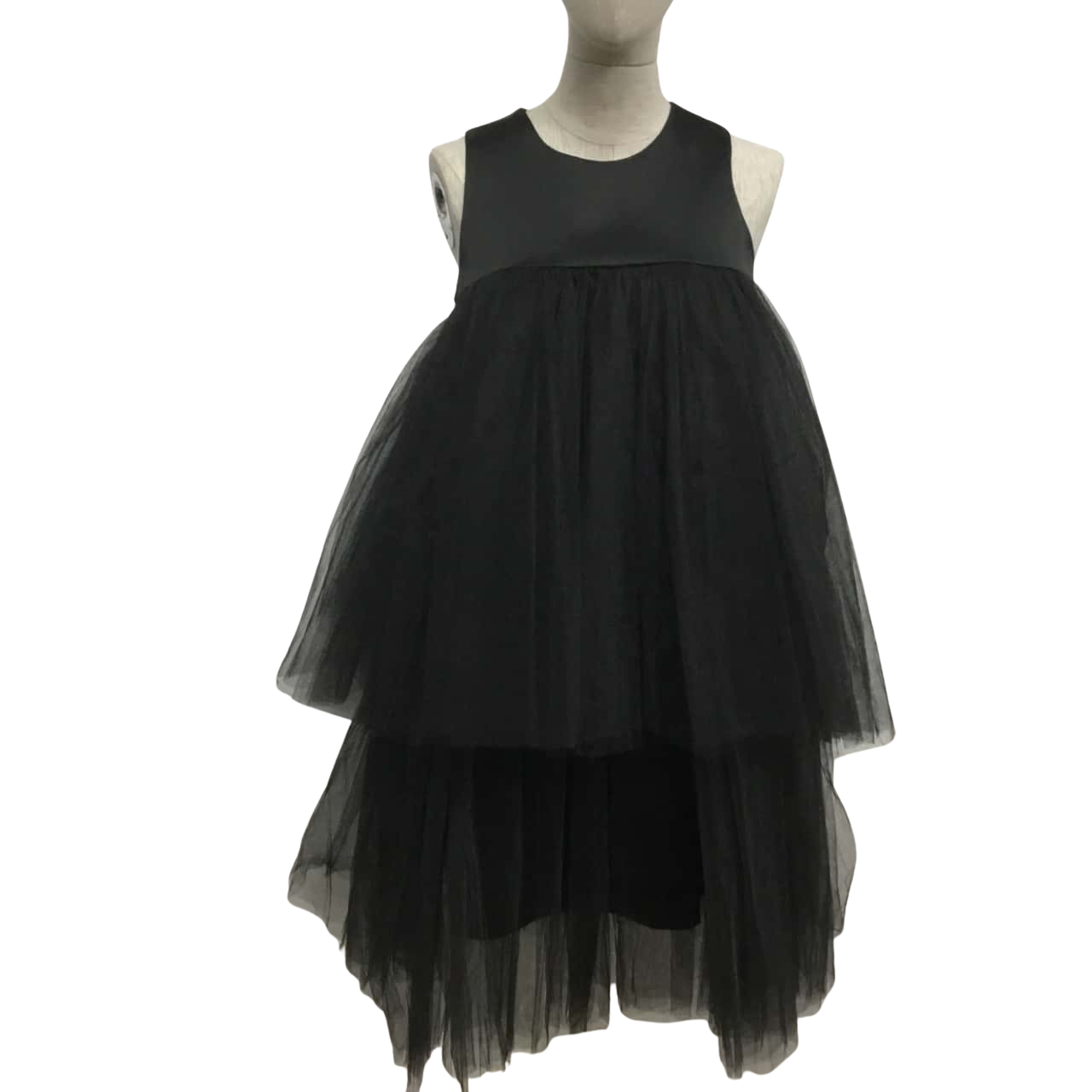 Locker Room Tulle Mini Dress Size L Babydoll Dress Black