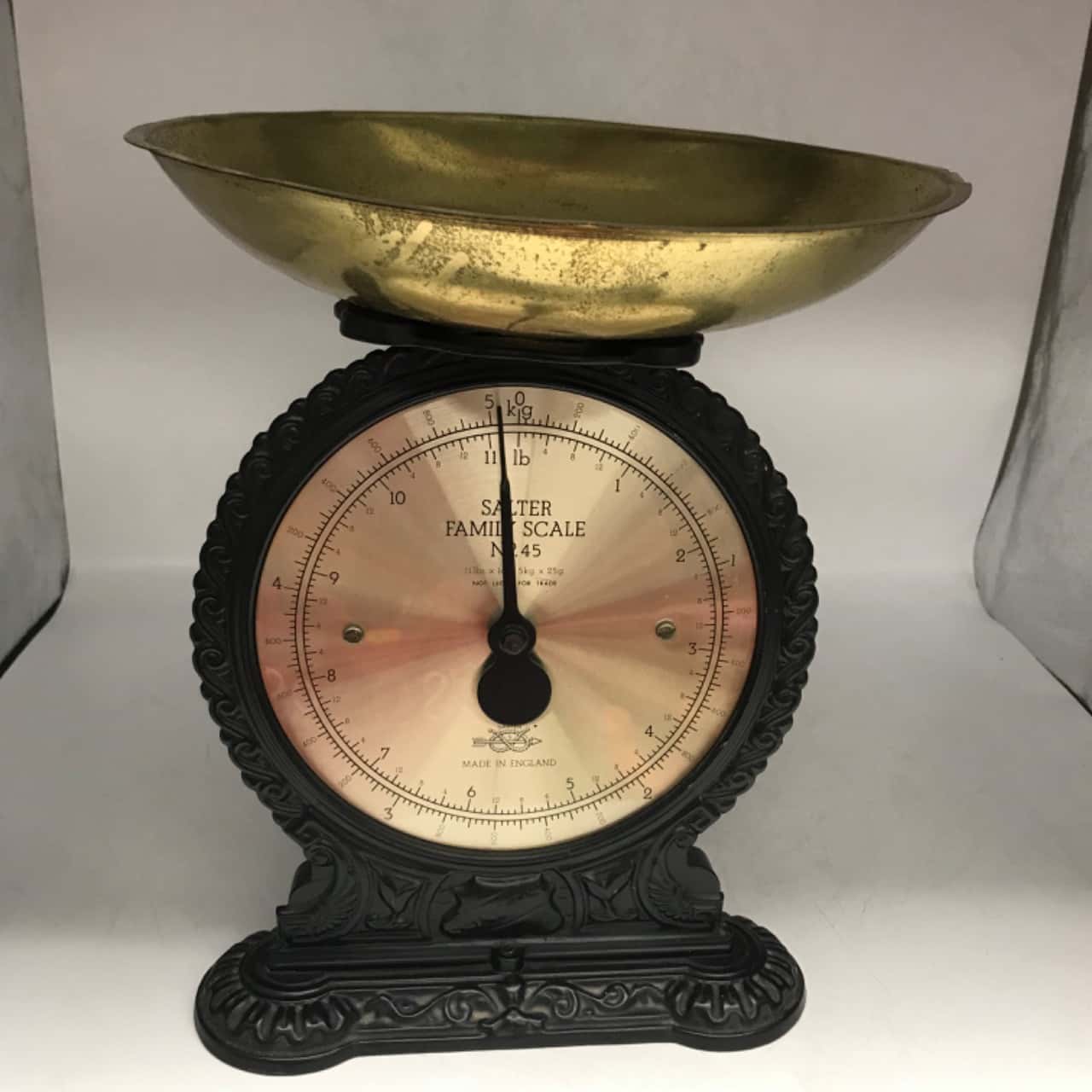 Antique Salter Family Kitchen Weighing Scale no. 45 Brass Copper & Cast ...