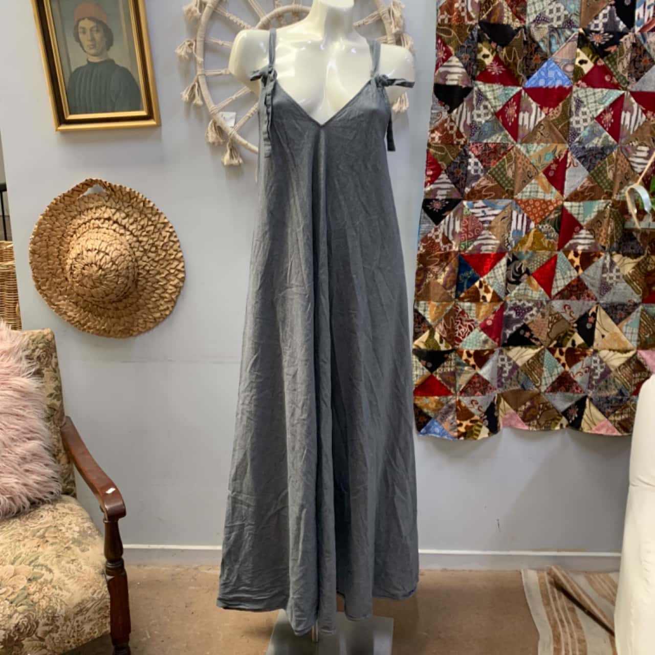 The Great denim look Maxi Dress Size 1 / S Grey (s)