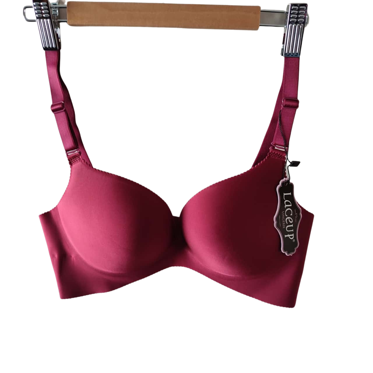 LACEUP LINGERIE Womens Size 34/75C Maroon Padded Seamless Bra BNWT(s)
