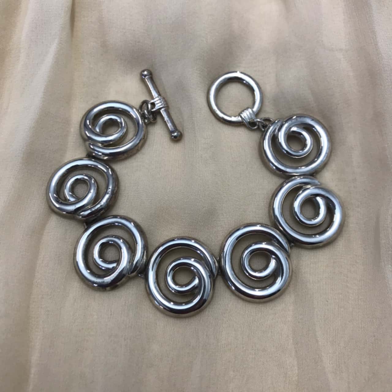 Pretty Stirling Silver Swirl Bracelet (s)