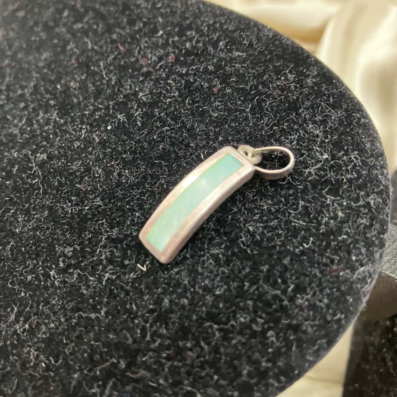 Womens Drop stone Pendant Silver 925