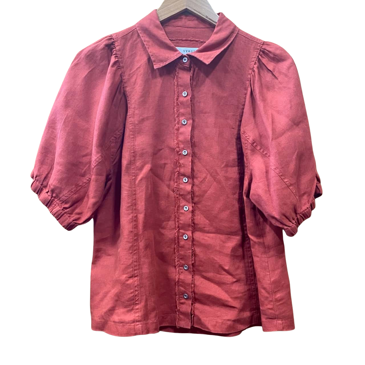 Verge Burnt Orange Button-Up Shirt Size M(s)