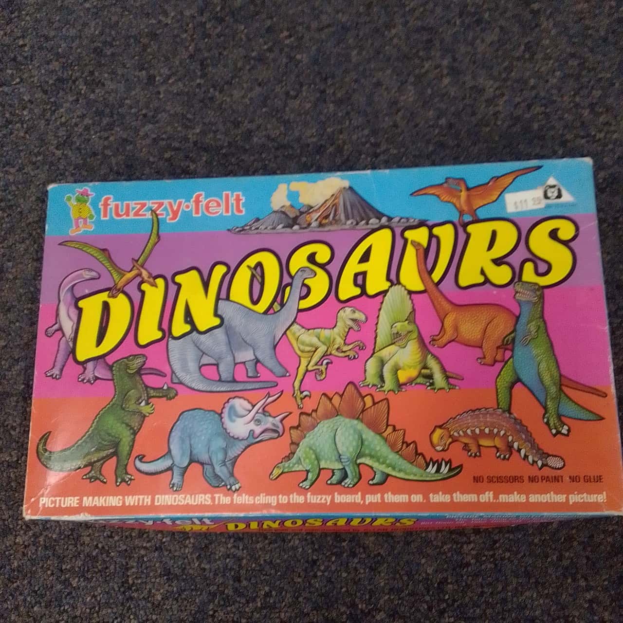 Vintage Fuzzy Felts Dinosaurs