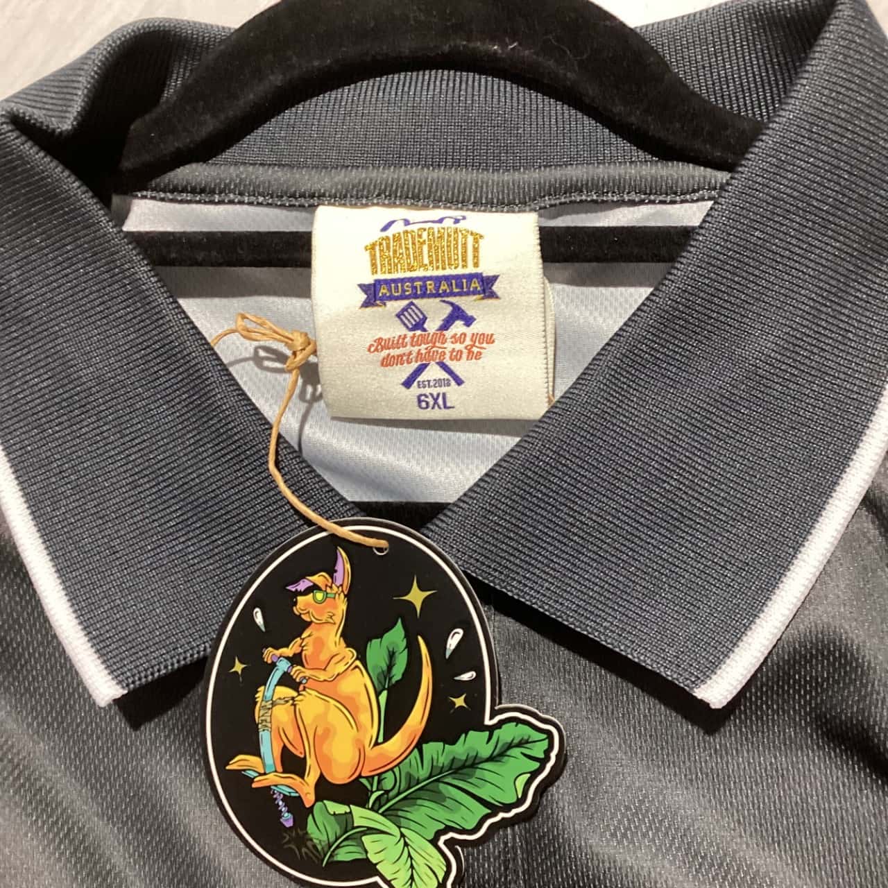 Trademutt Brightside Mens Size XXXXXXL Polo Shirt Black / Multicoloured ...