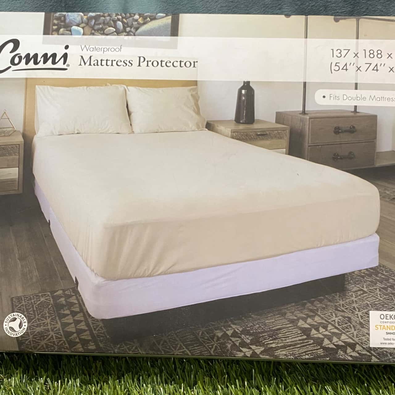 Conni waterproof Mattress Protector- Double