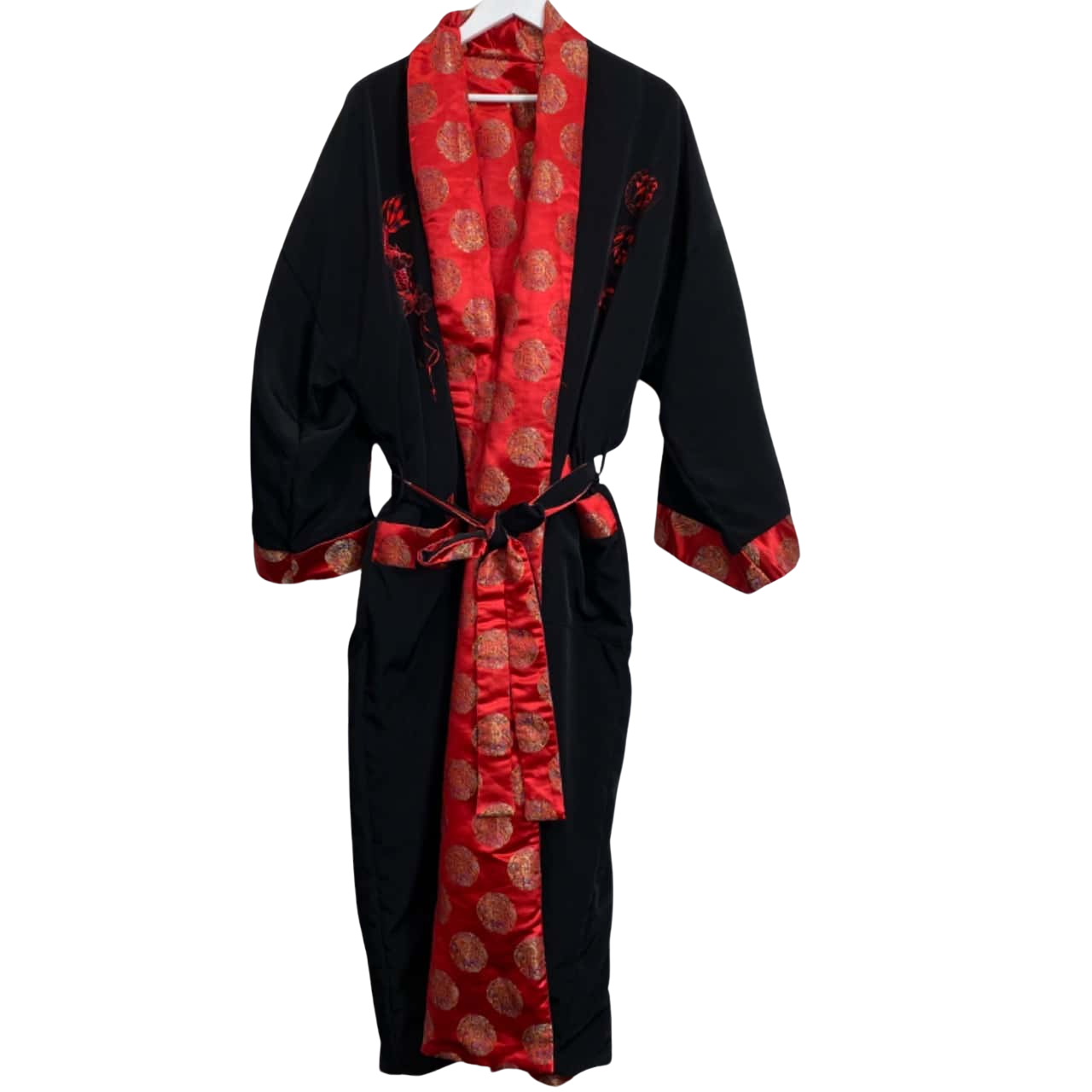 Red and Black Reversible Kimino/Robe