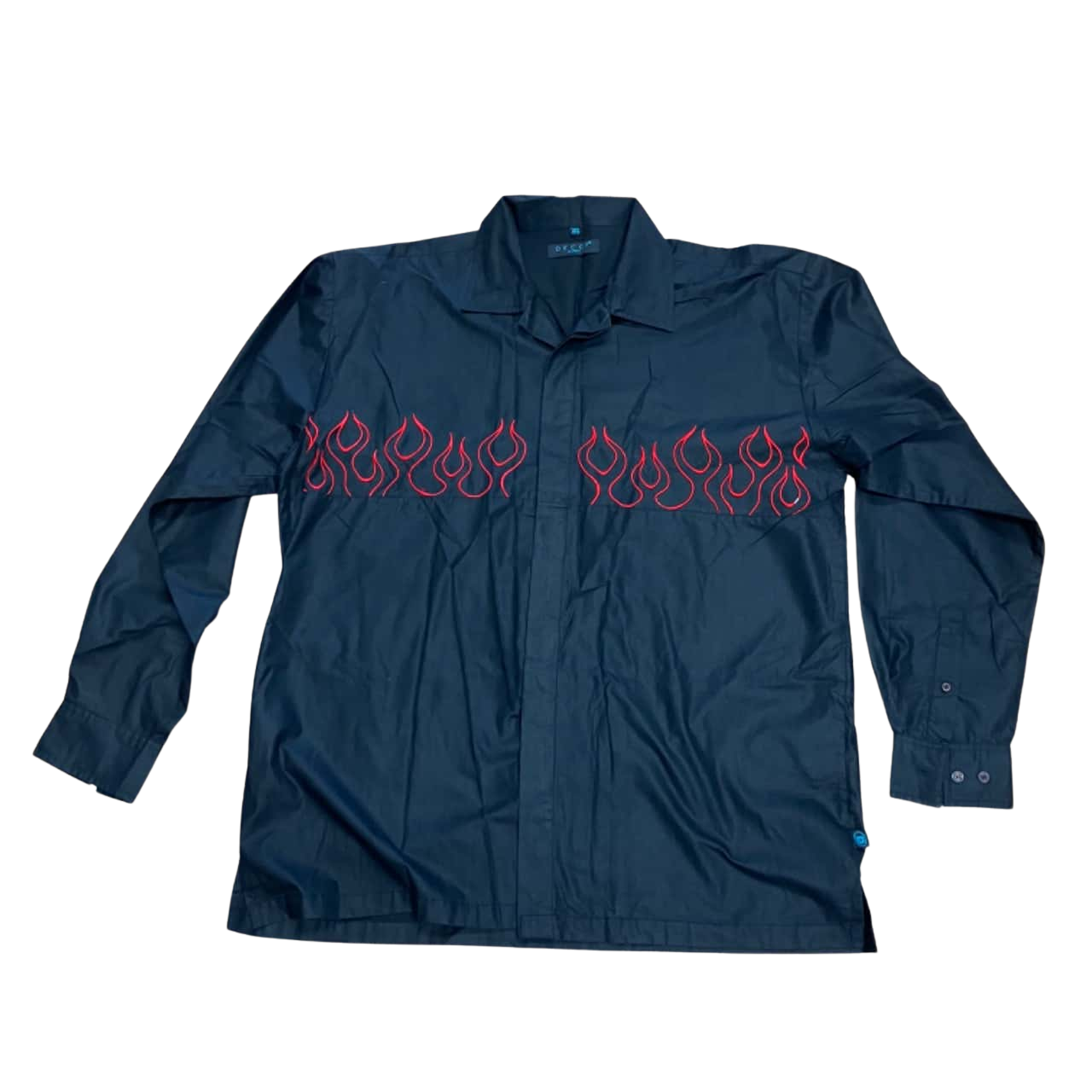 DECOY 90’s Flame Shirt Size XXL Long Sleeve Black / Red