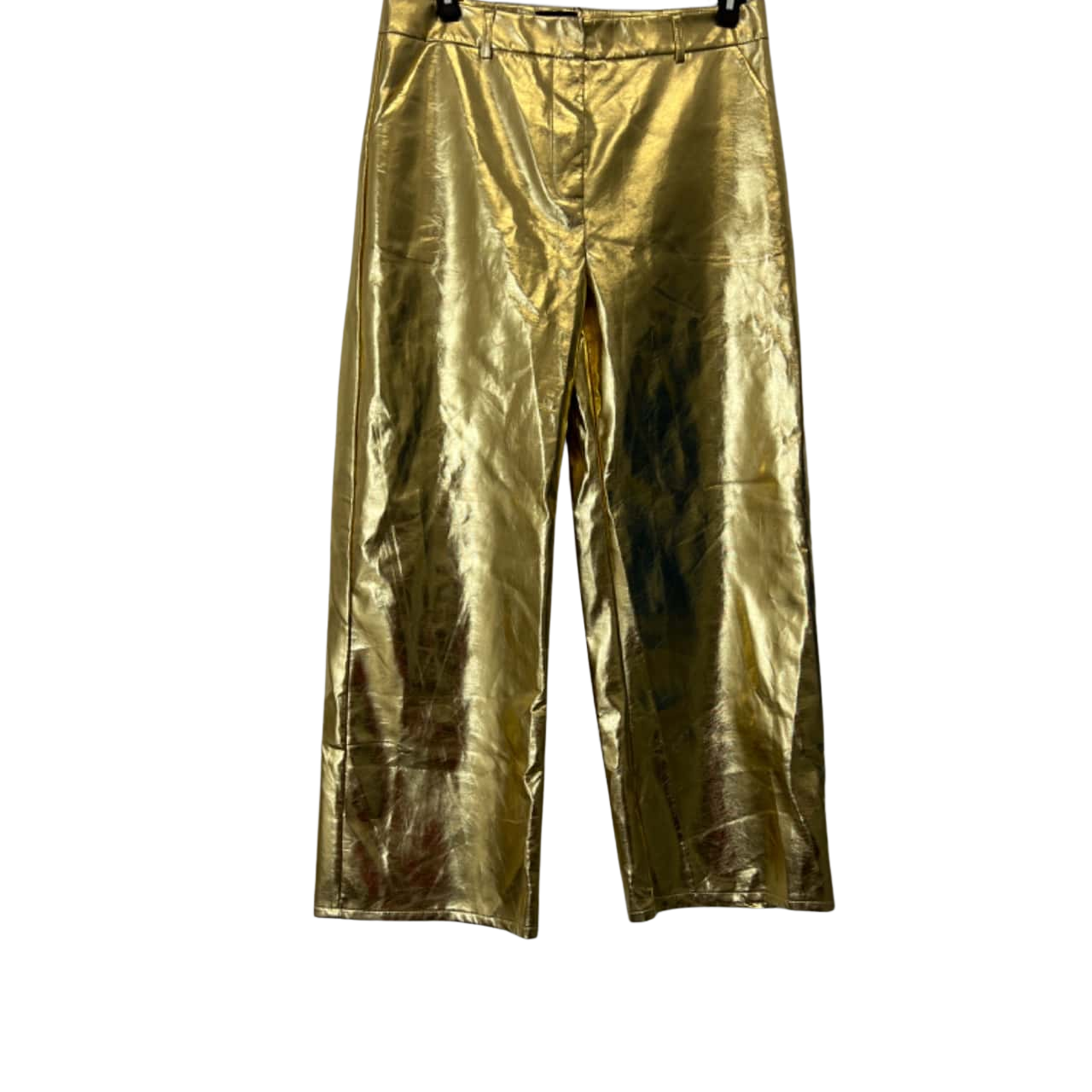 BNWT Pretty Little Thing Size 14 Wide Leg Gold (s)