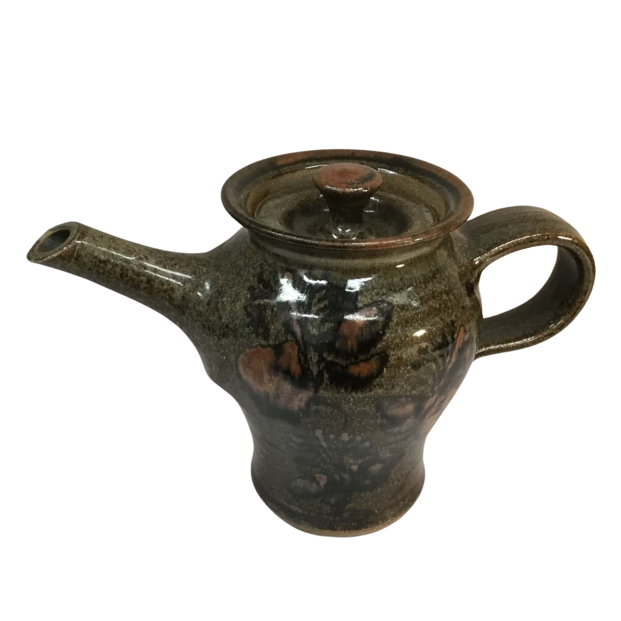 Ceramic Brown Patterned Teapot Approx 15cm high(s)