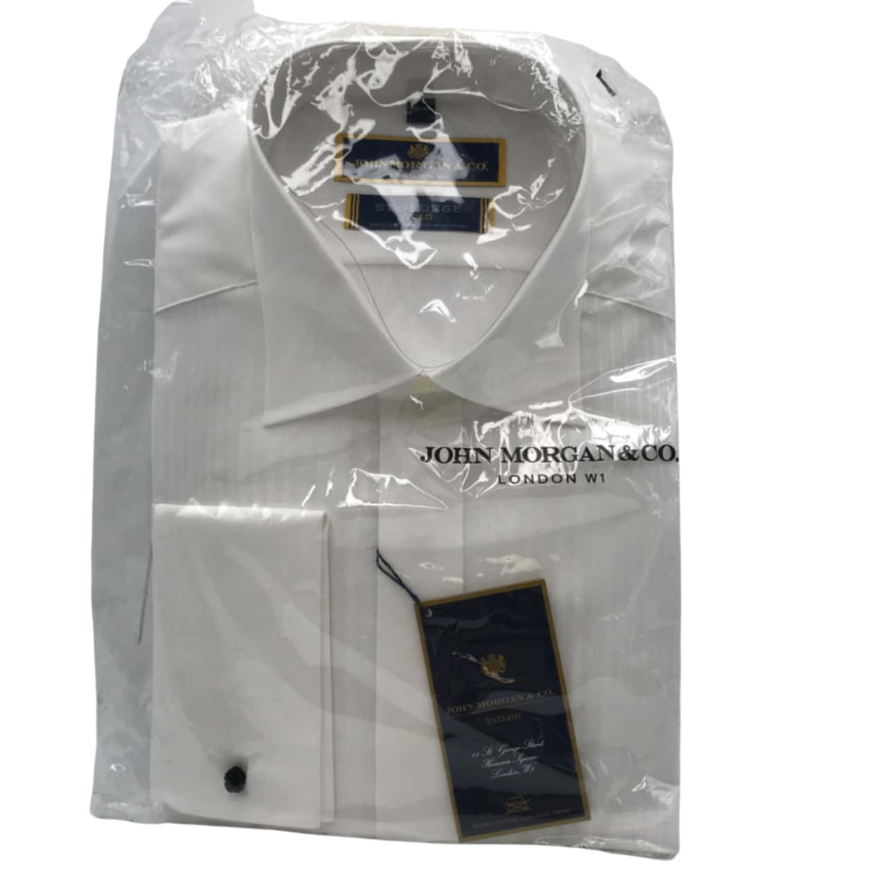 John Morgan & Co Mens Business Long Sleeve White Shirt Size 16/41(s)