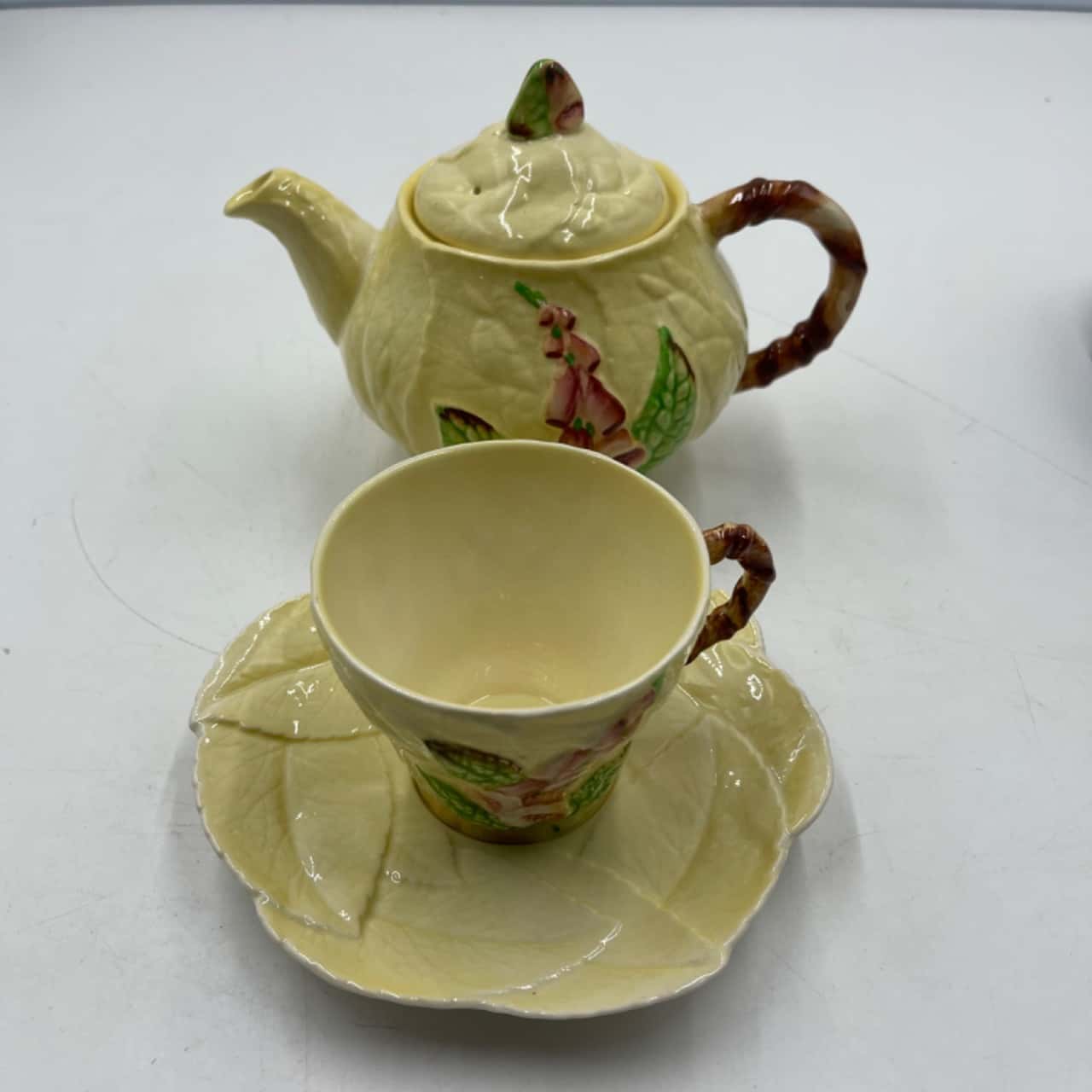 Yellow Vintage Carltonware teapot, cup and saucer made in England(s)