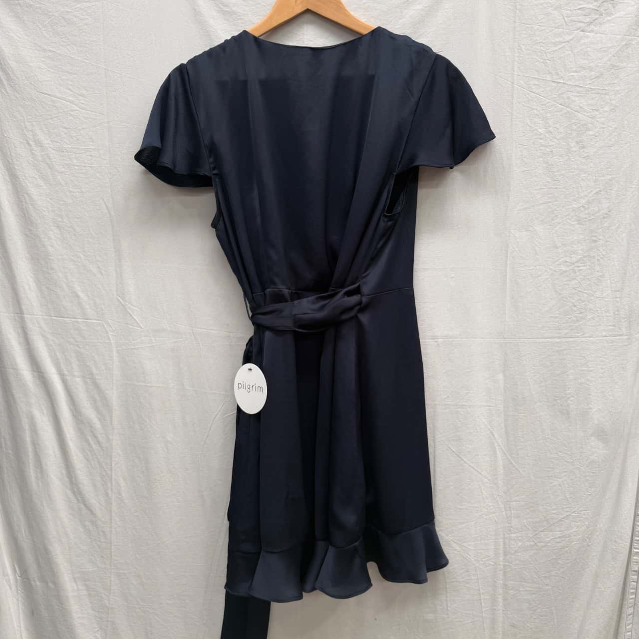 BNWT PILGRIM Navy Blue Wrap Dress Size 14