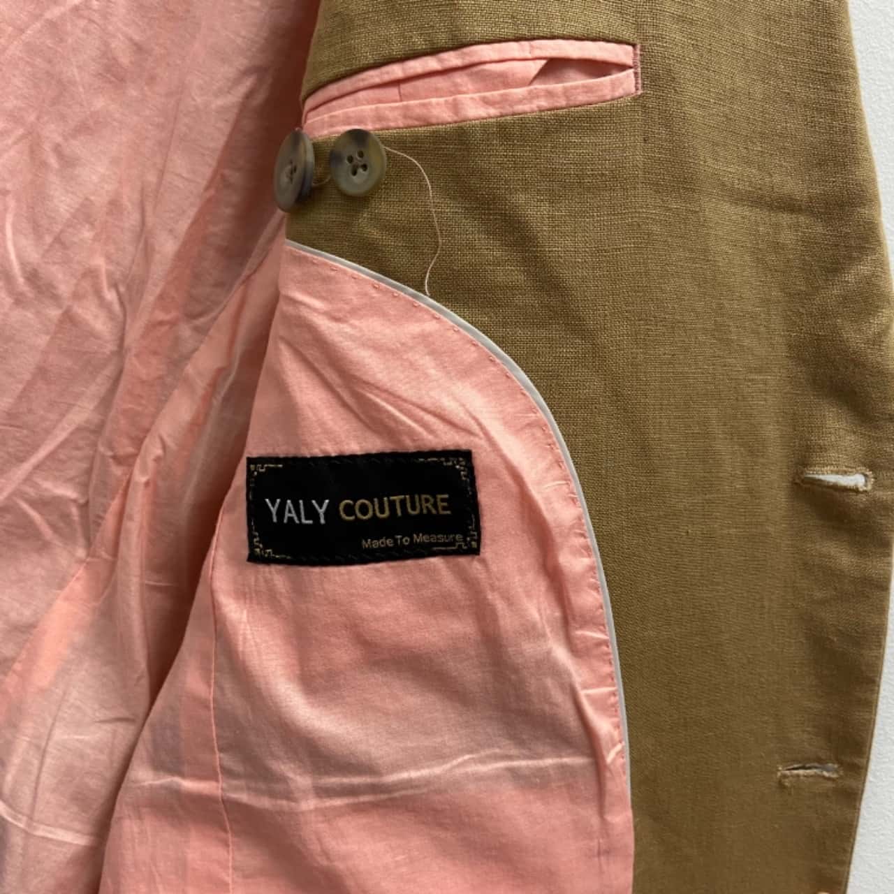 Yaly Couture Mens Size M Suit Jacket Brown