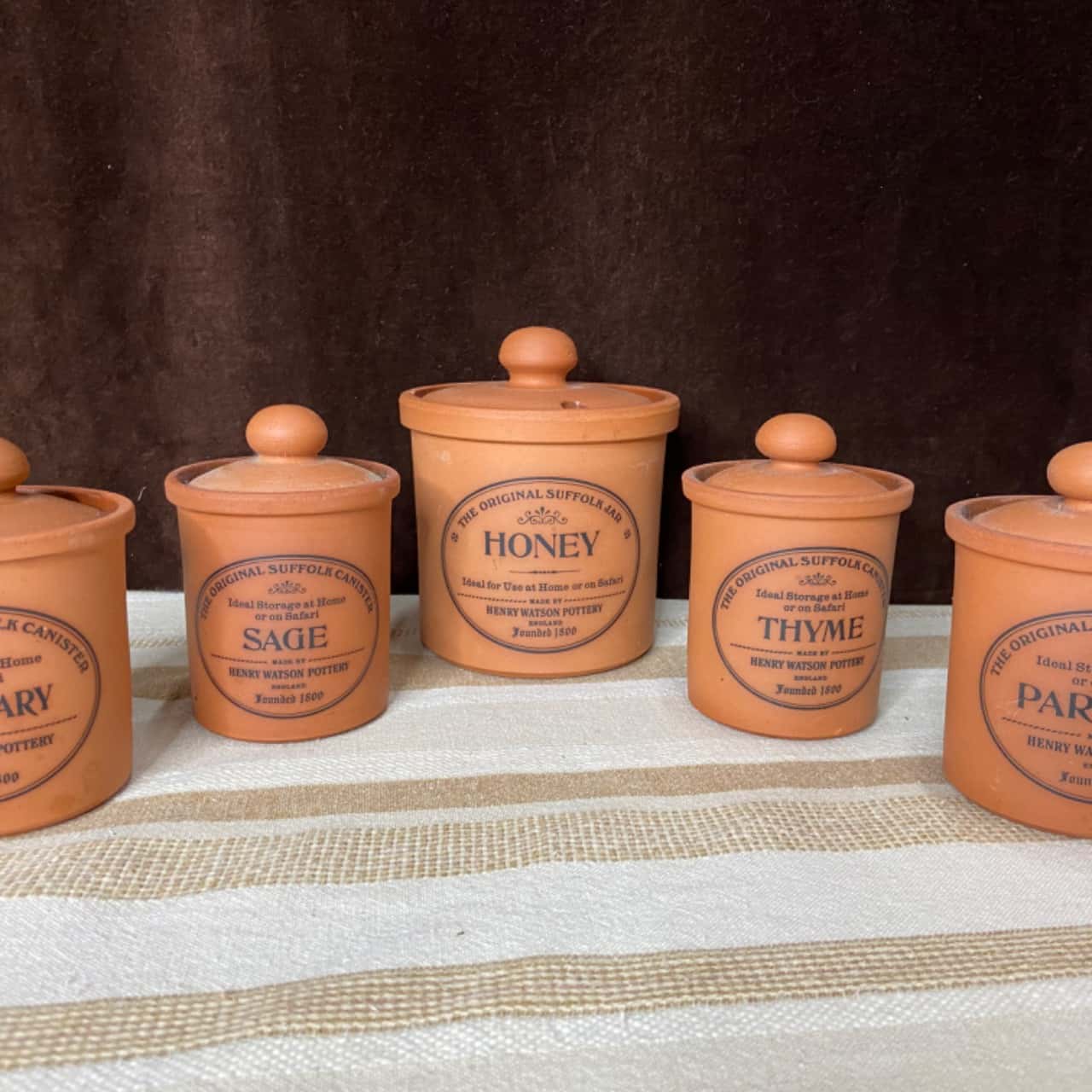 Henry Watson, Terracotta Suffolk Collection, Spice/Herb Pots