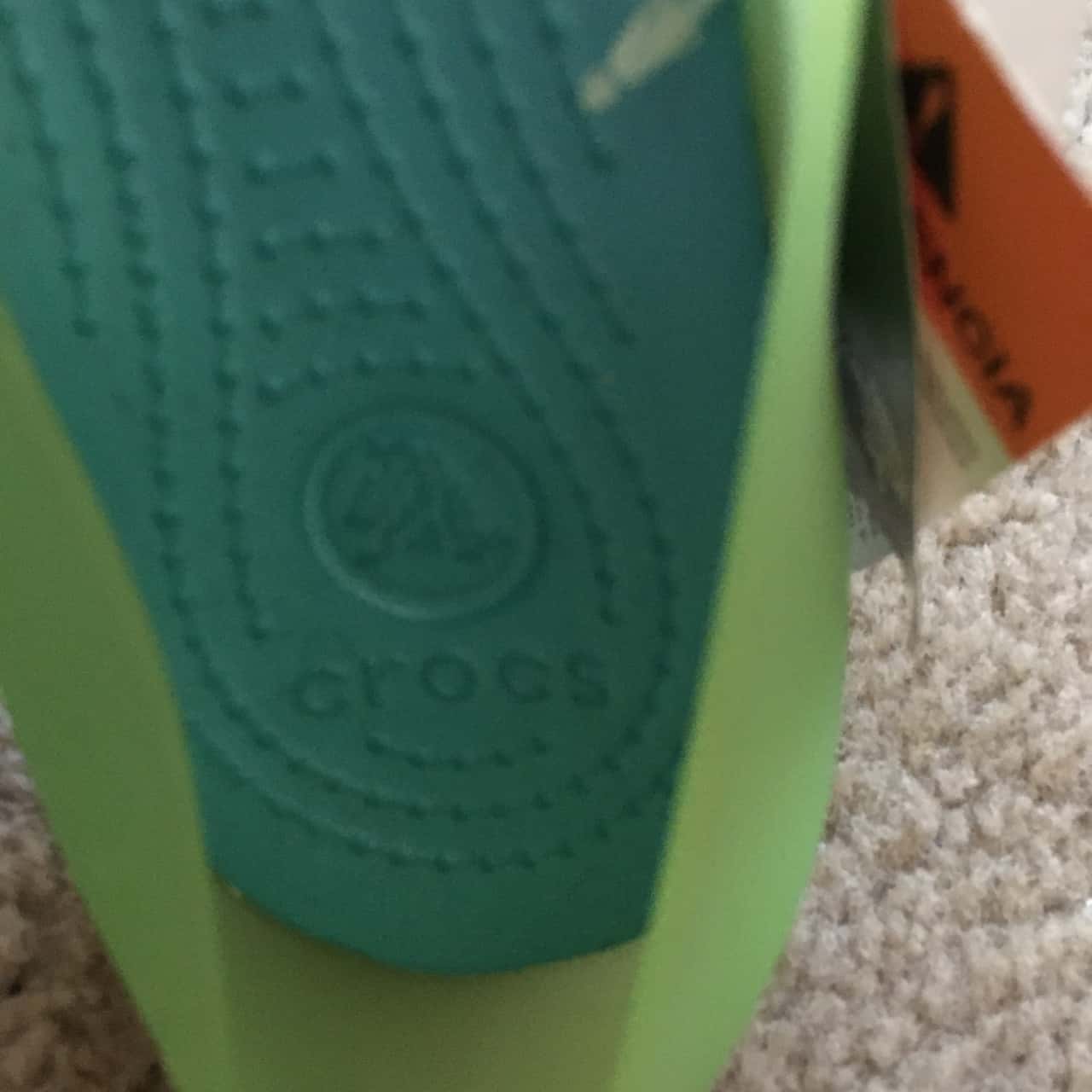 Crocs Size 7 Womens Green Peep Toe Flat Shoes(s)