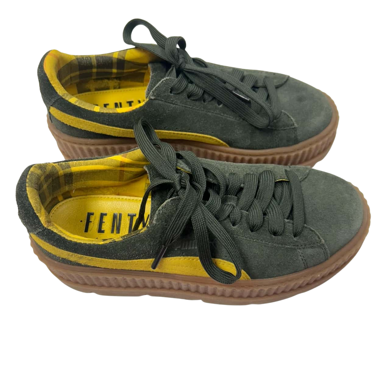 Fenty Puma Womens Platform Creeper Sneaker Size EU38 / 39 / UK5.5 Green ...