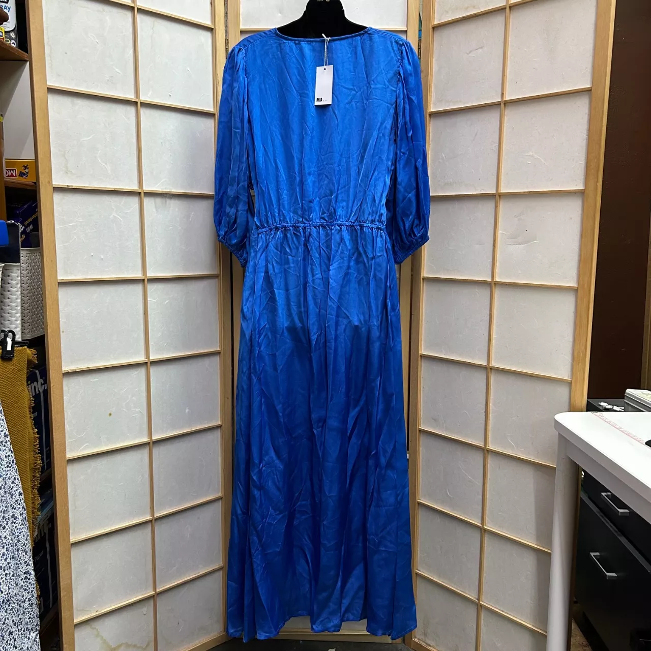 New With Tags MIA THE LABEL Women's Size 14 Lorde Satin Maxi Dress / 3/ ...