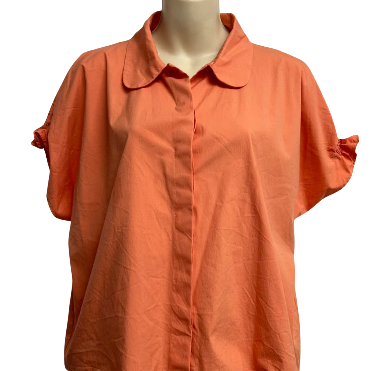 COS Womens Size 44 Orange Button Up Shirt
