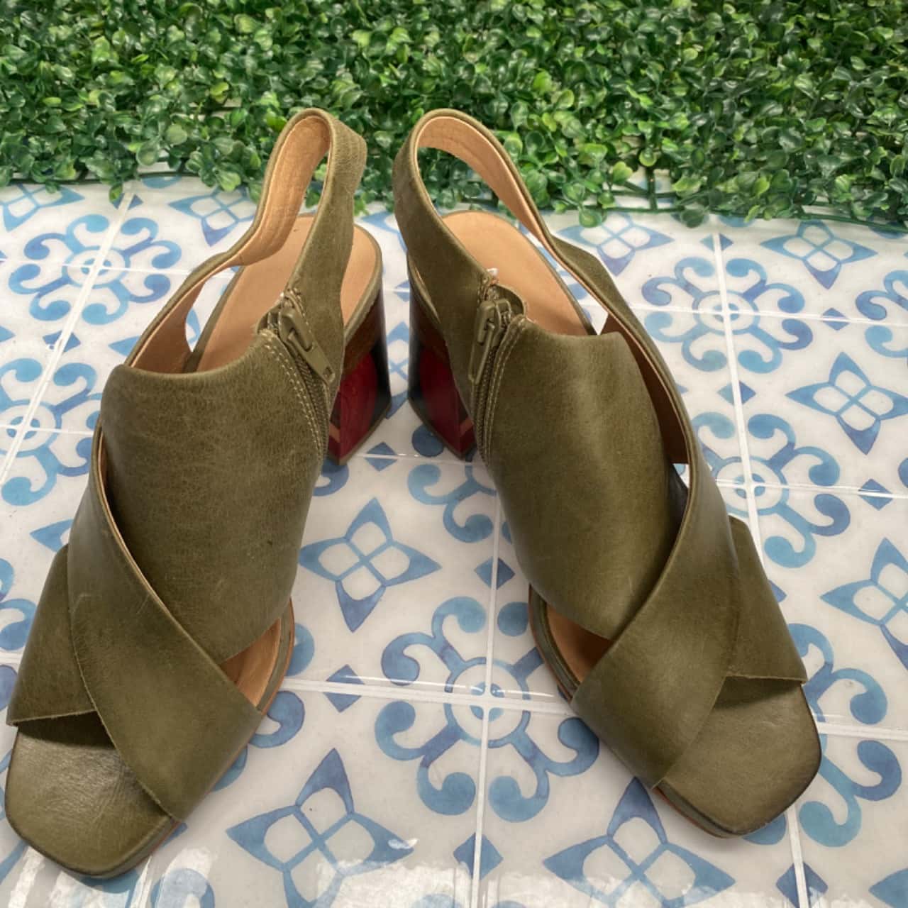 Midas heels green size 37 (s)