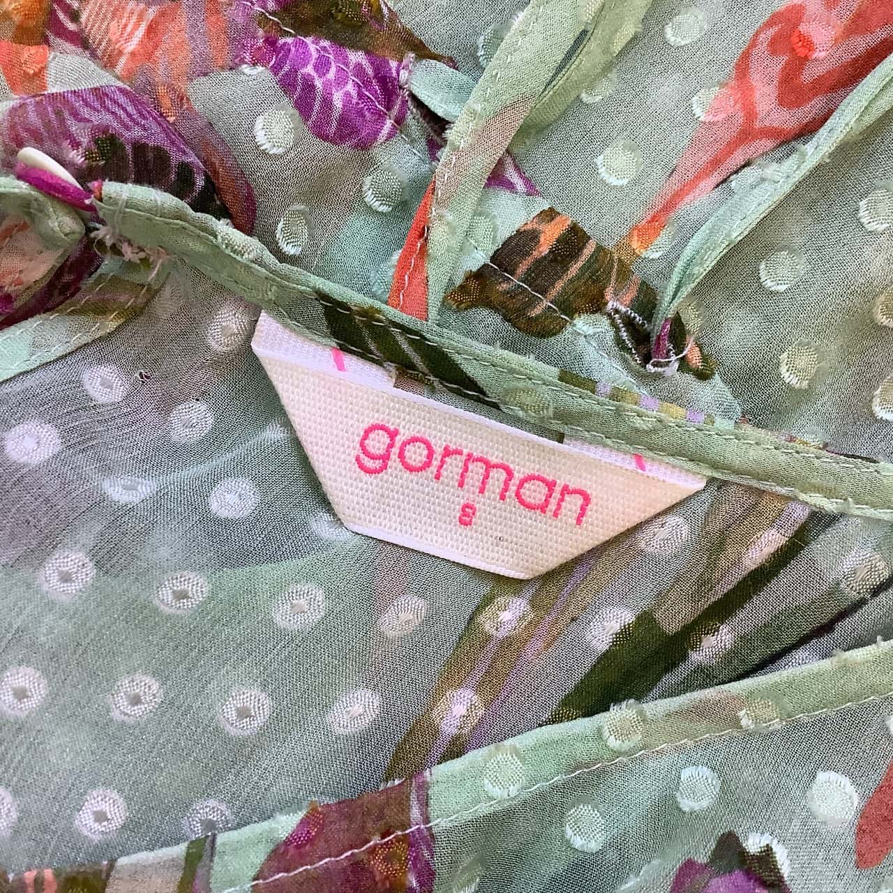 Gorman Women's Size 8 Silk Blend Long Sleeve Tiered Maxi Dress Green ...