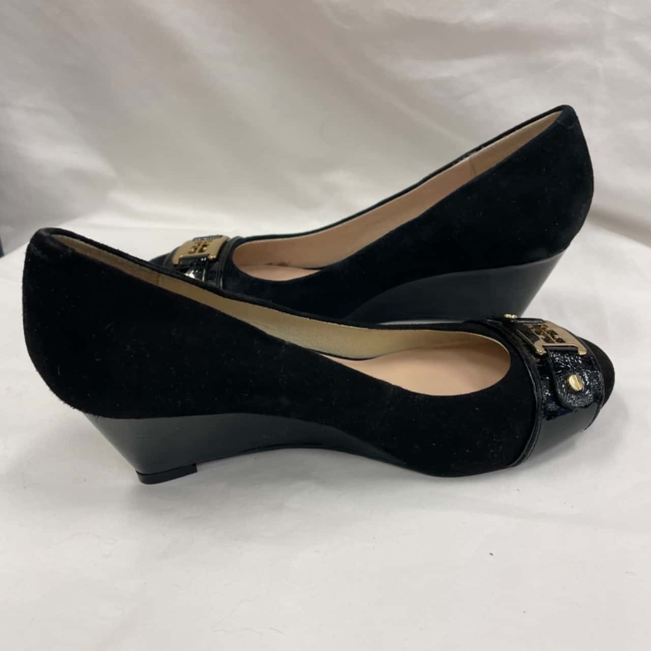 Jane Debster Womens Size 6.5 Black Wedges