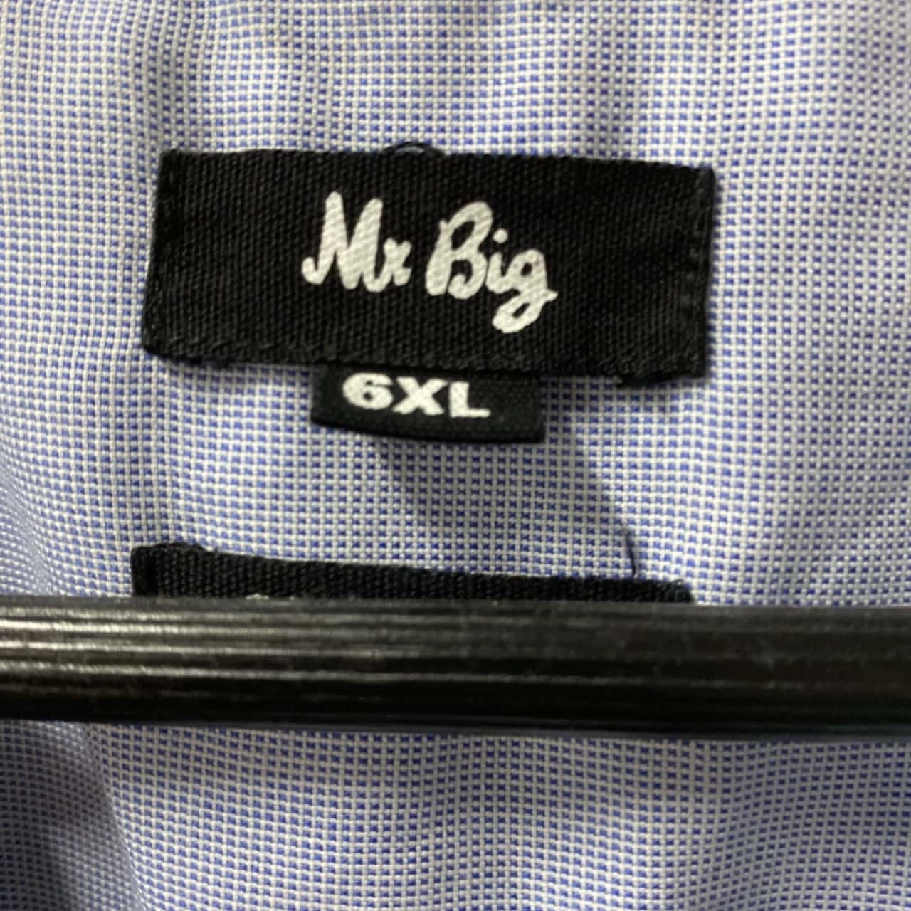 Mr Big blue check cotton shirt size 6 XL