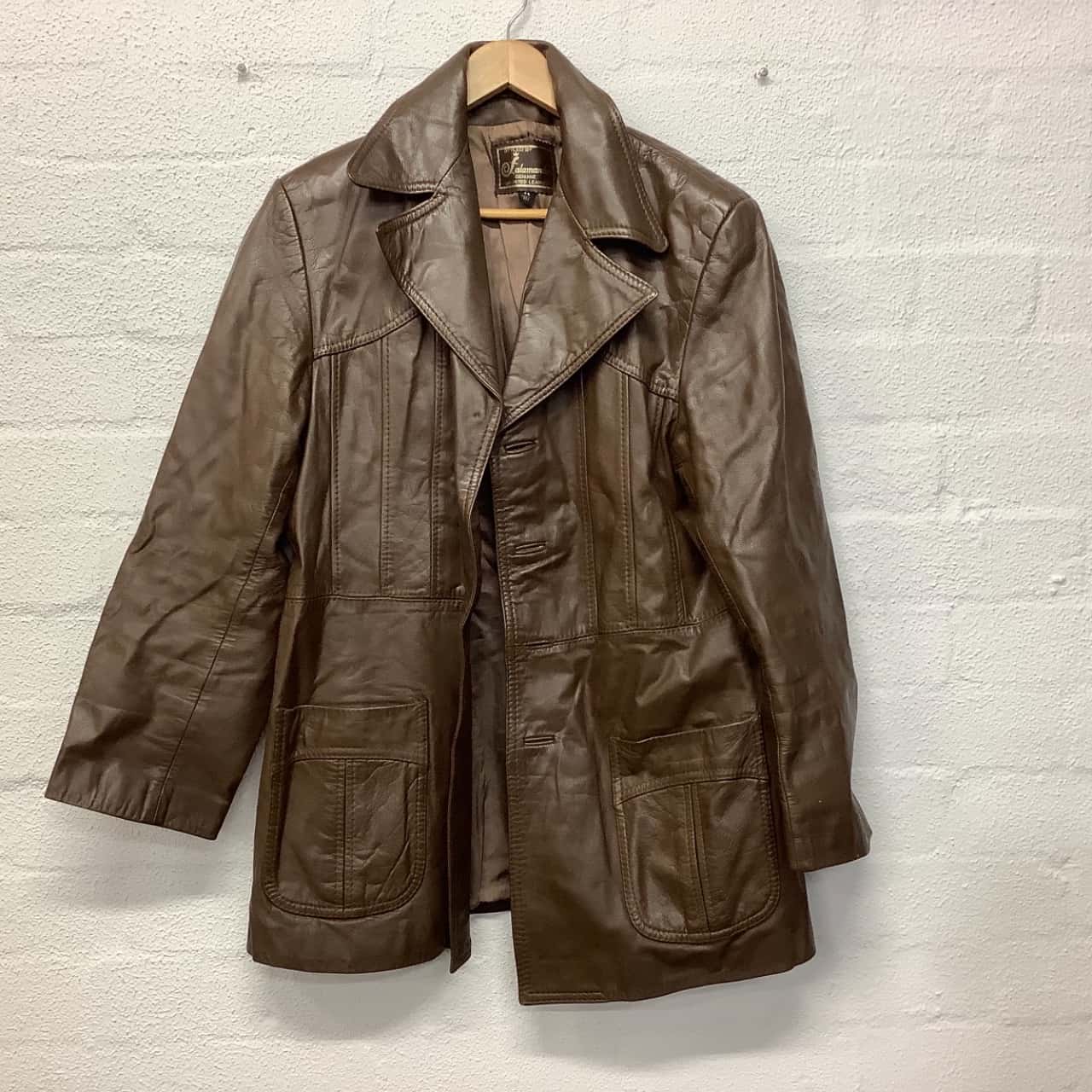Mens Size 44 Brown Leather Jacket s Mens Size 44 Brown Leather Jacket s