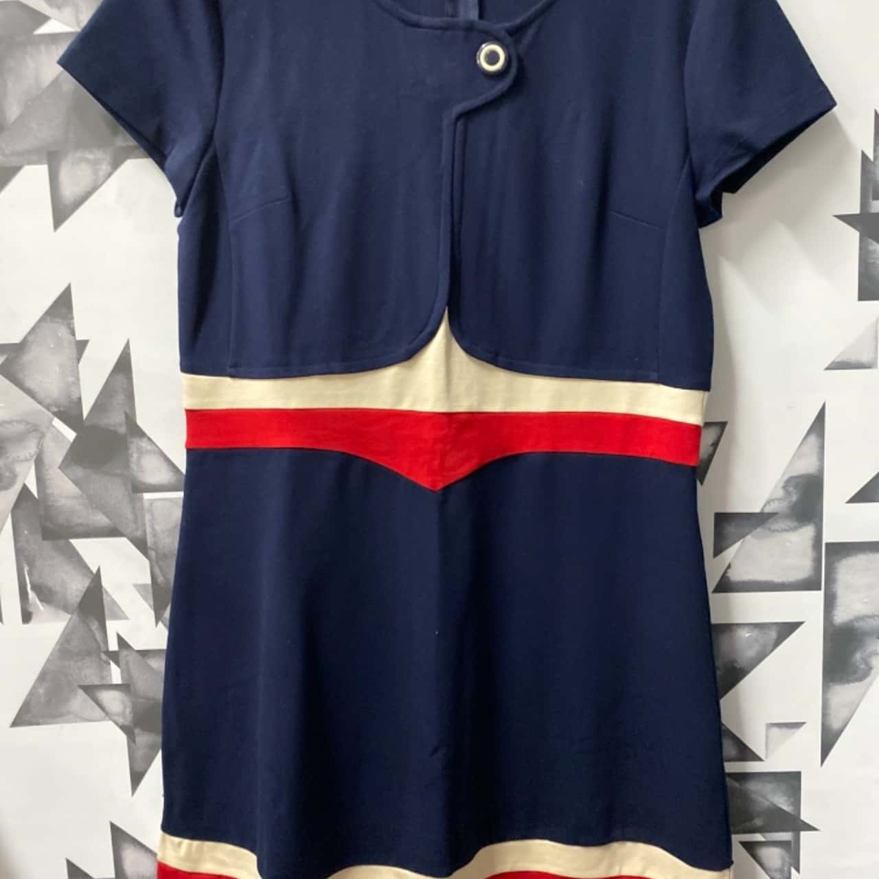 Revival Shirt Size 14 Navy Blue / Red / White (s)