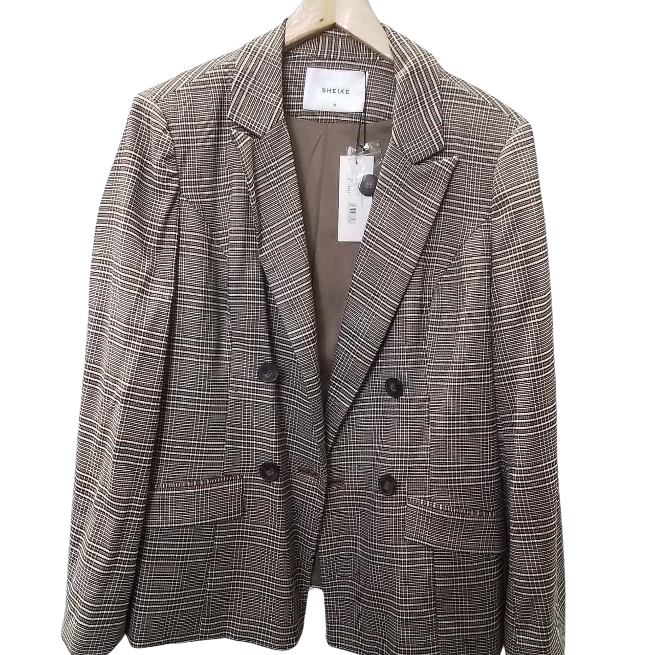 Sheike Womens Size 16 Suit Jacket Black / Brown / White (s)