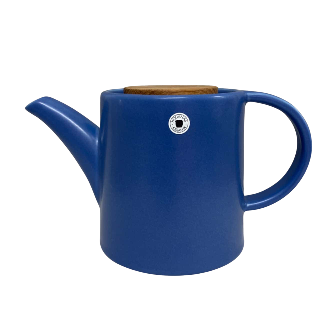 Hoganas Keramik, blue teapot with strainer (s)