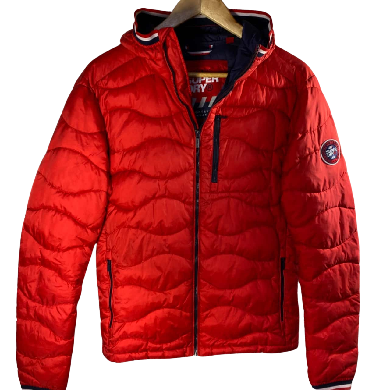 Superdry Mens Size S Puffer Jacket Red (s)