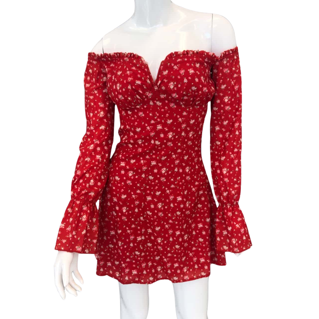 Tiger Mist Off The Shoulder Long Sleeve Mini Dress
