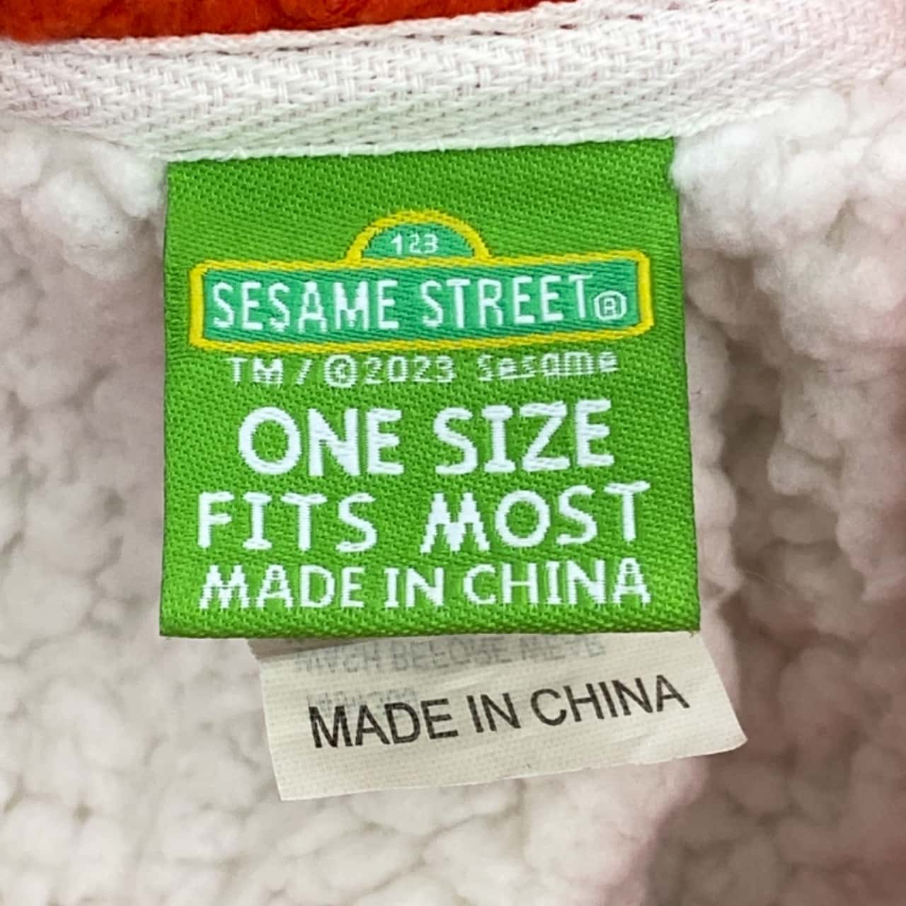 Sesame Street Unisex Size One Size Blue / Red / White Cookie Monster Oodie