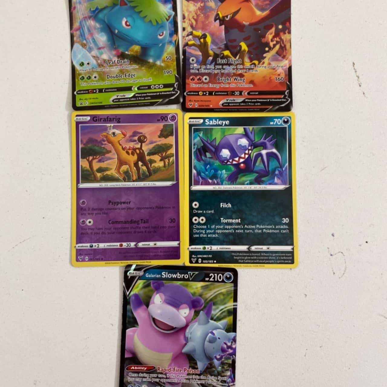 Pokémon cards with reflective cards