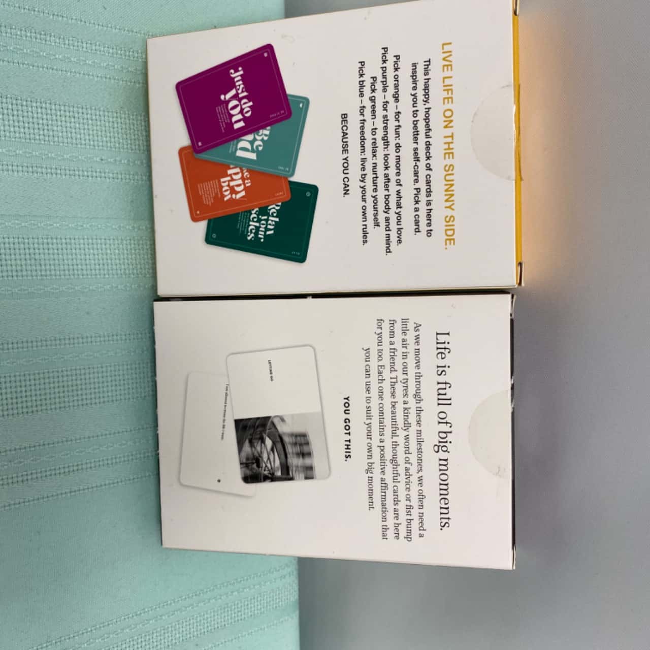 Sunny side self love cards& Big moments affirmations (s)