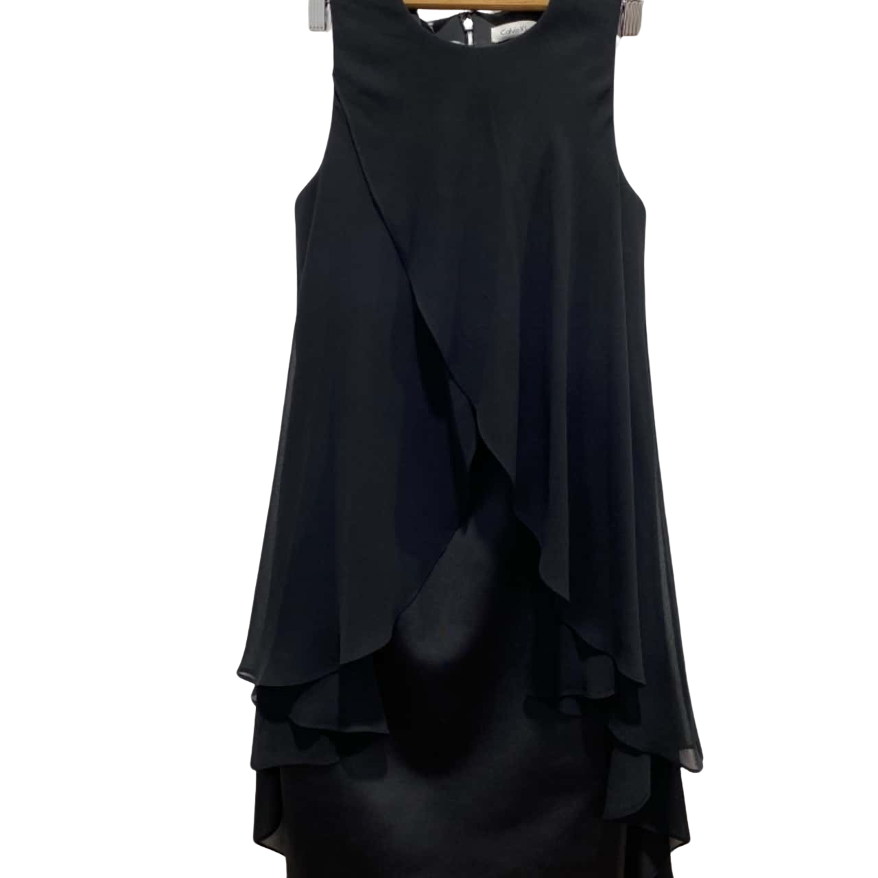 Calvin Klein Black Layered Dress Size 2 (s)