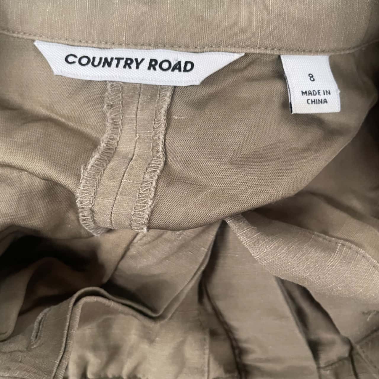 Country Road Womens Size 8 Midi Dress Beige / Brown