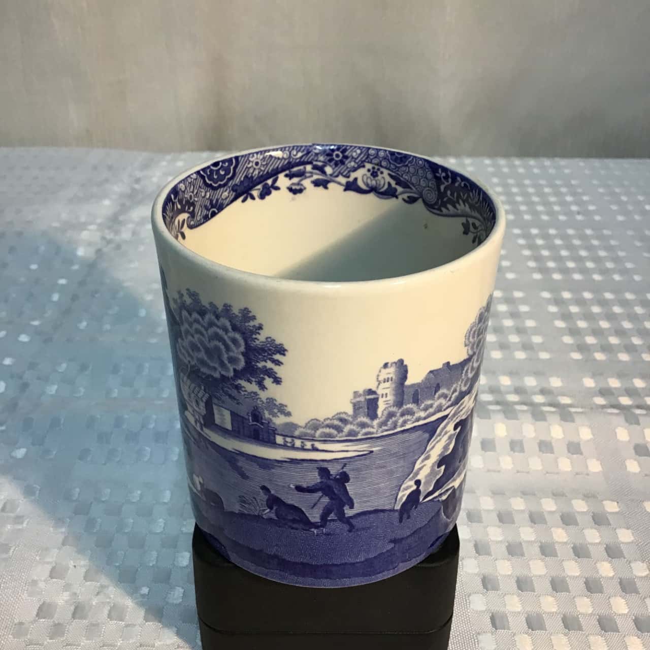 “Reduce “ Blue and White Spode England Mug