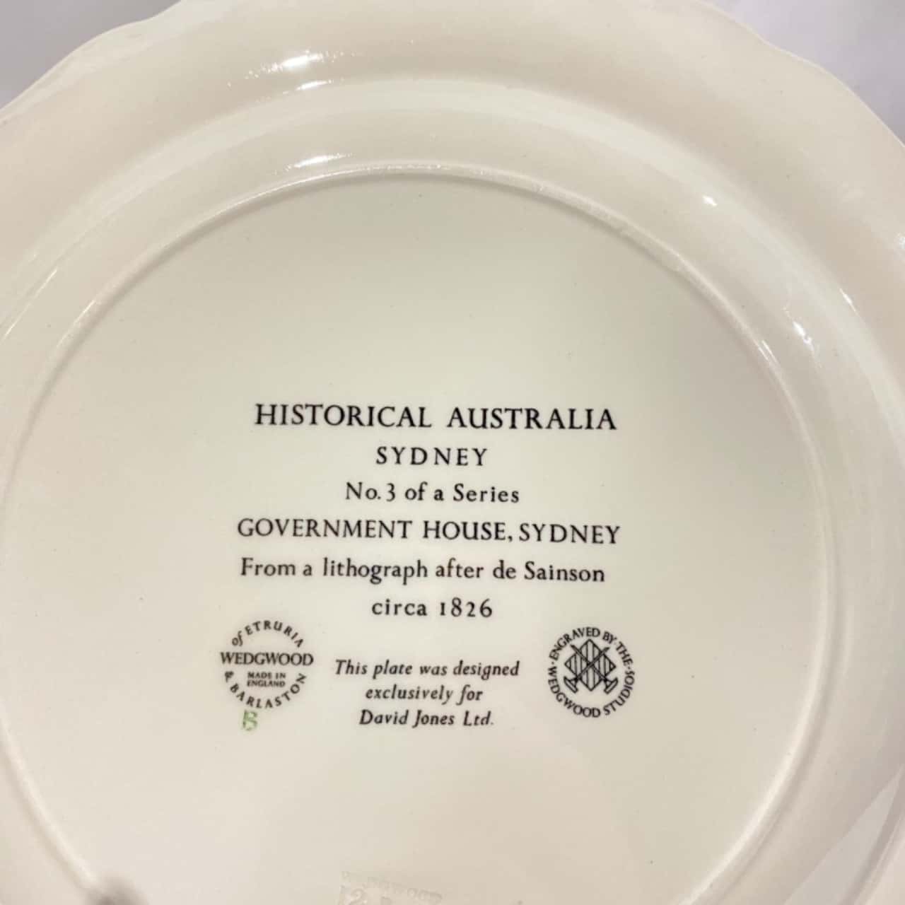 Wedgwood “Government House Sydney” Historical Australia Commemorative ...